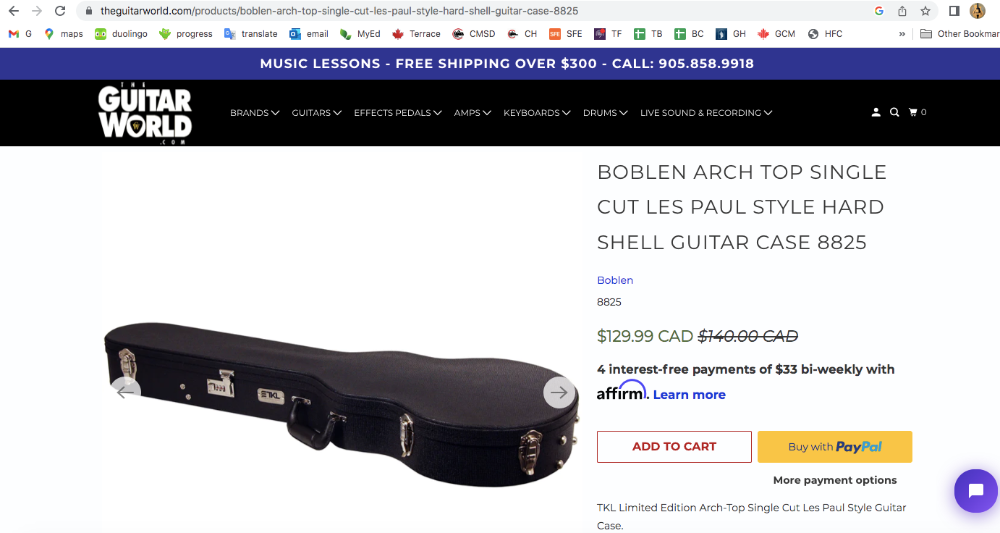 Hamer Case For Sale Question Will a Scarab 22 fret 2 pickup fit? - For ...